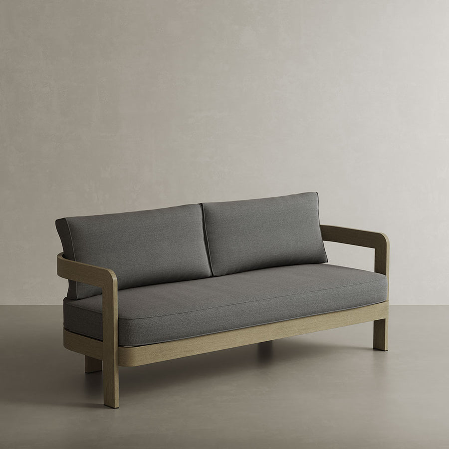 N3 Oak Three Seater Sofa Smoke Weave – Nth Degree